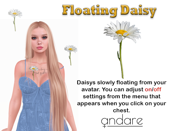 Second Life Marketplace - Andare - Floating Daisy PACK